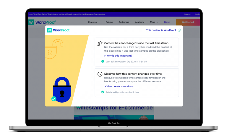 Request Demo - WordProof